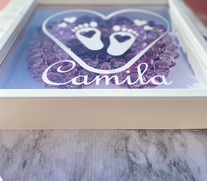 Baby Girl Shadow Box Cute Light Box Memory Box for a Baby - Etsy
