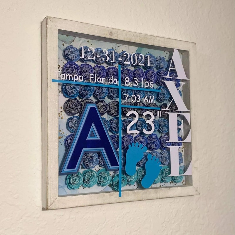 Baby Boy Shadow Box - Etsy