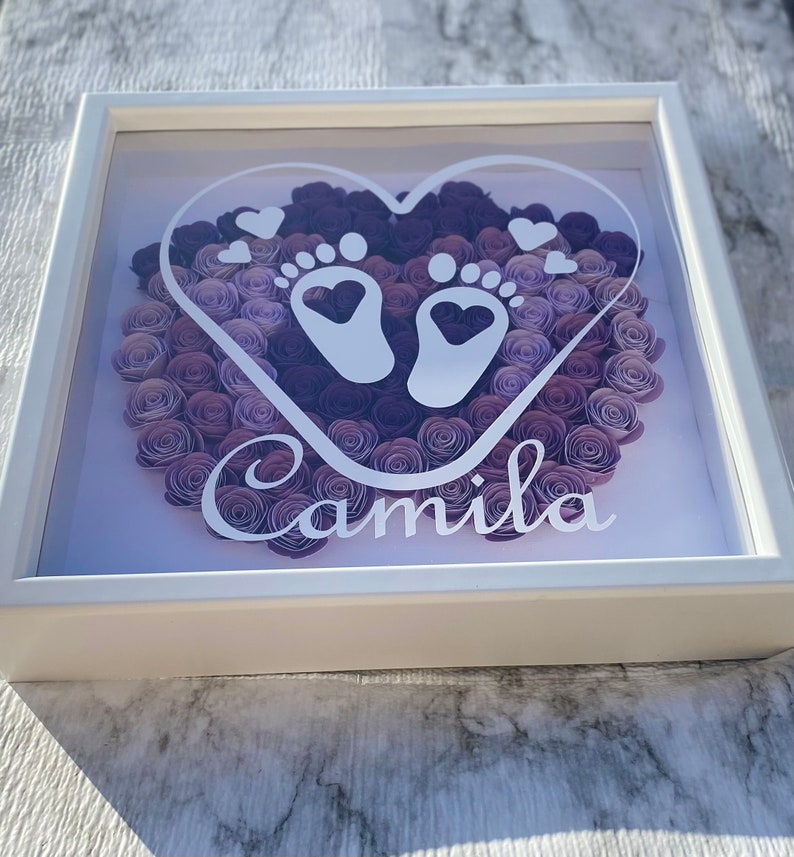Baby Girl Shadow Box Cute Light Box Memory Box for a Baby - Etsy