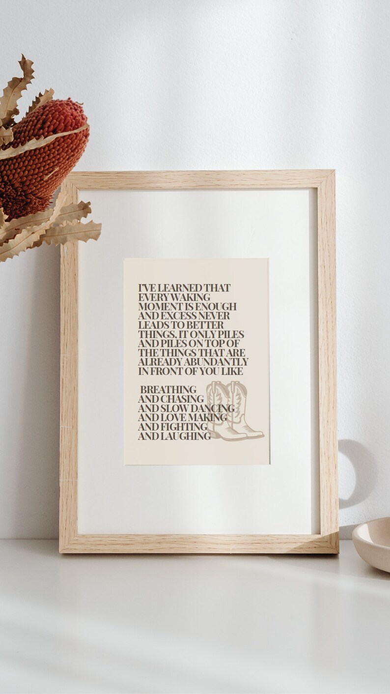 Country Music Inspired Poster Digital Wall Art Prints, Western Wall Art ...