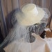 Handmade Bridal Formal Hat White Top Hat Mesh Veil Wedding Accessories ...