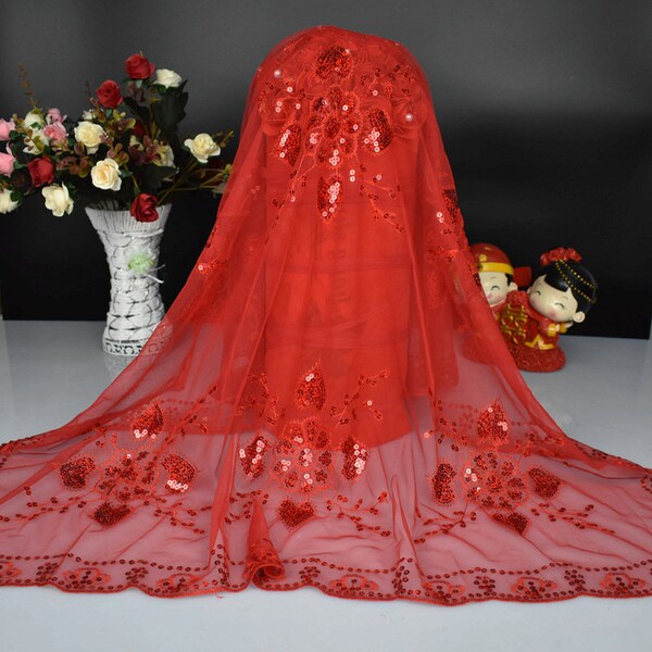 Red Veil - Etsy