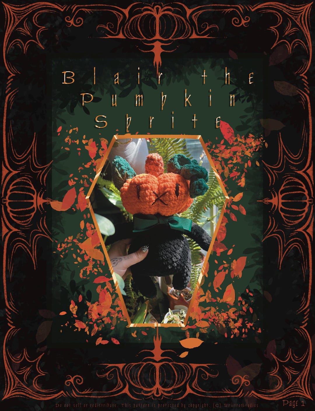 Blair the Pumpkin Sprite Pattern PDF - Etsy