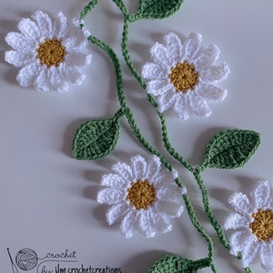 Handmade Crochet Daisy Leaf Bunting Design 1 Garland - Etsy UK