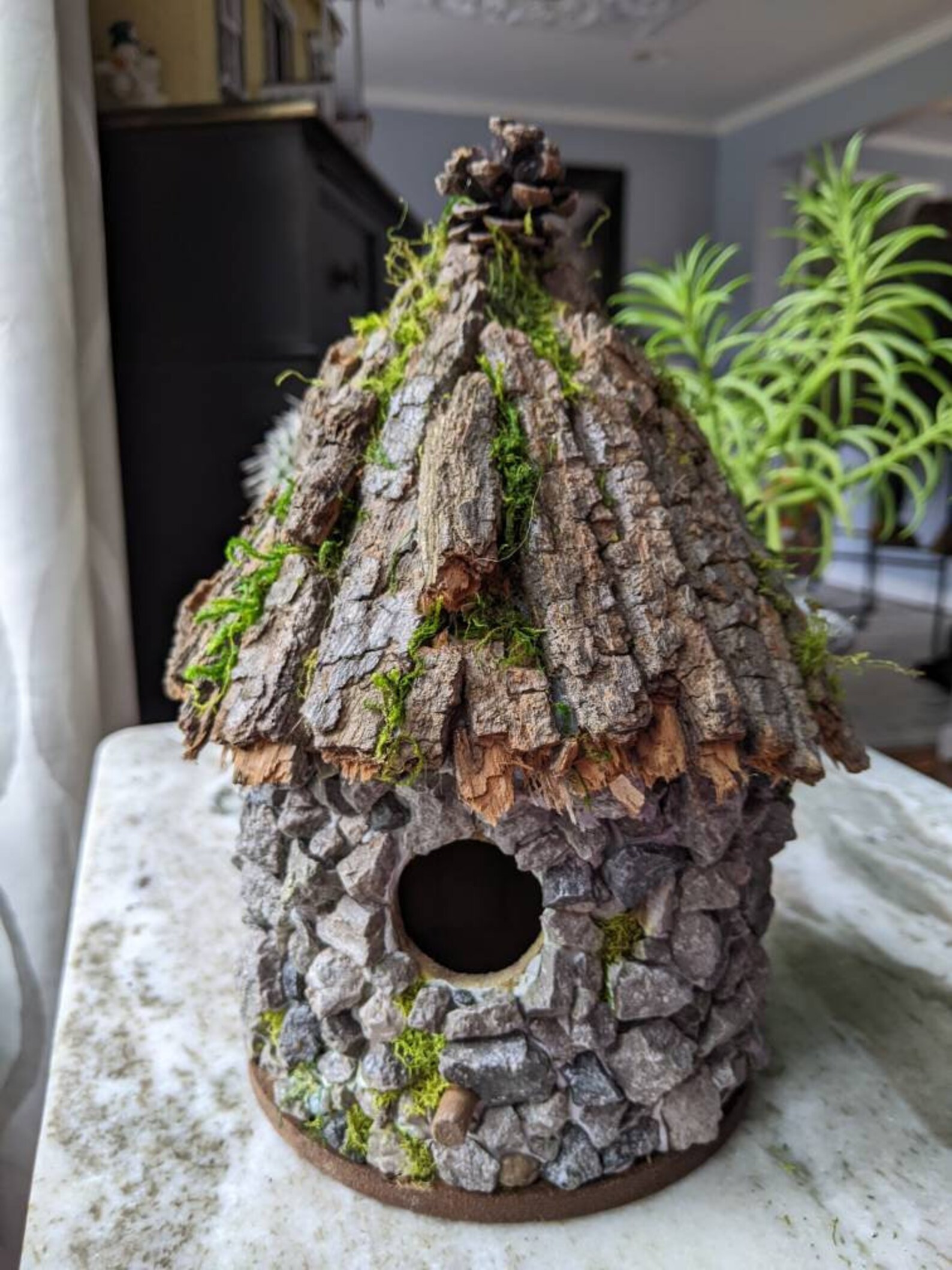Stone Cottage Birdhouse - Etsy