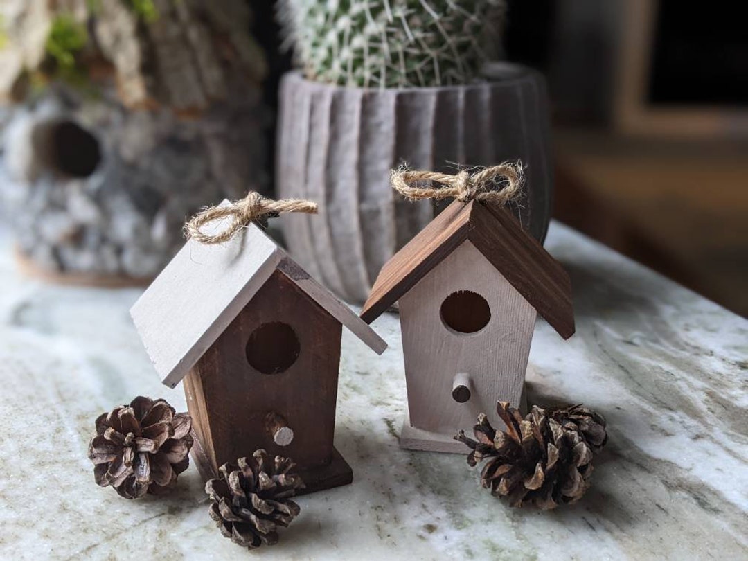 Tier Display Birdhouse Set of Two, Small Birdhouse for Tier Tray ...