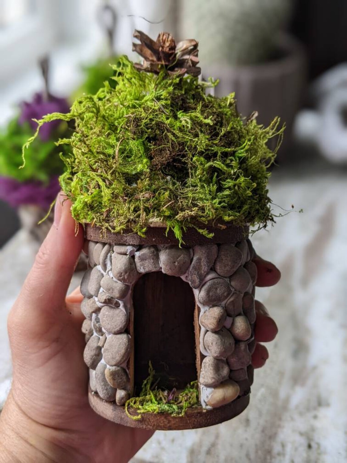 Miniature Stone Cottage Garden Decor. - Etsy