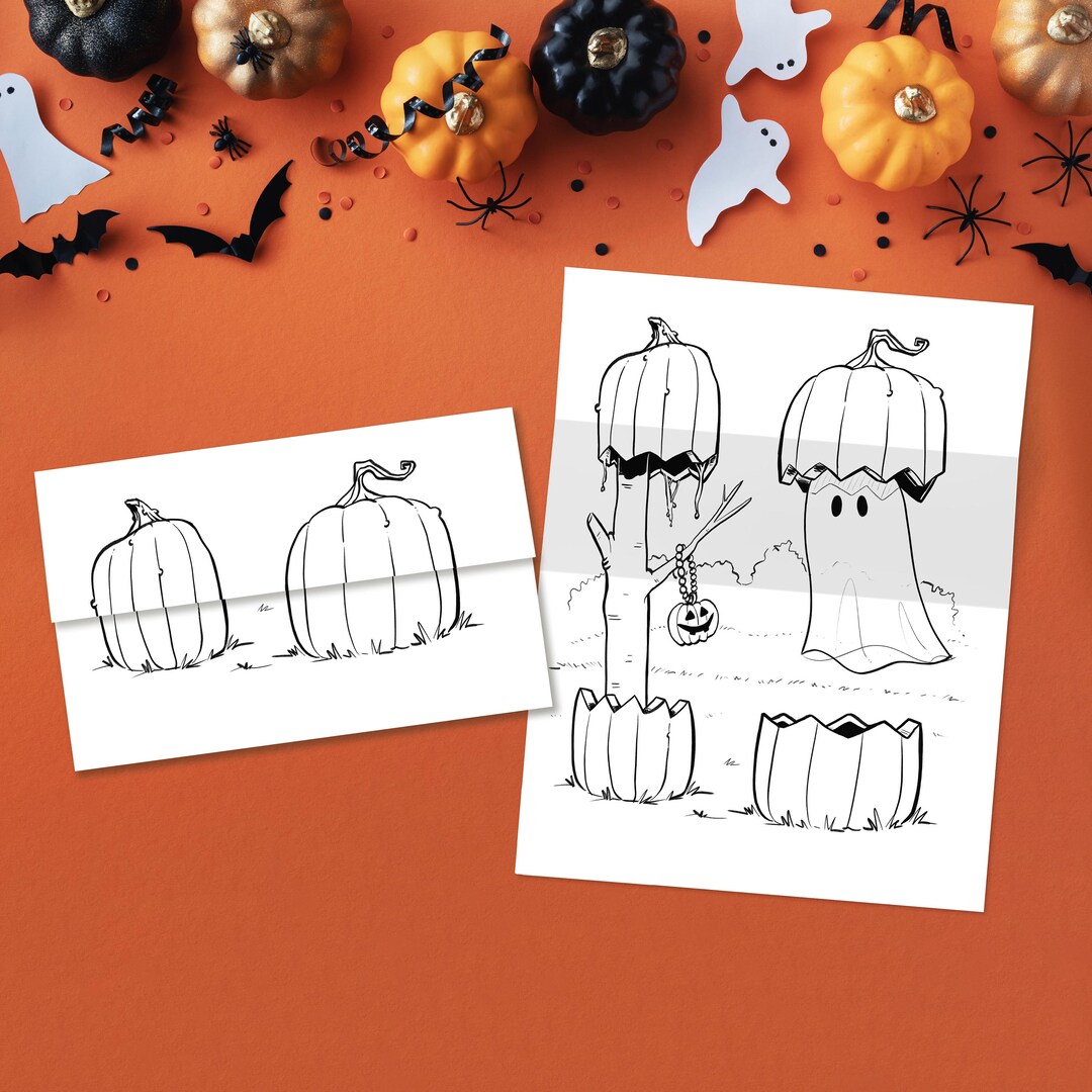 INSTANT DOWNLOAD : Pumpkin Surprise - Ghost 01 / Interactive Fold-in ...