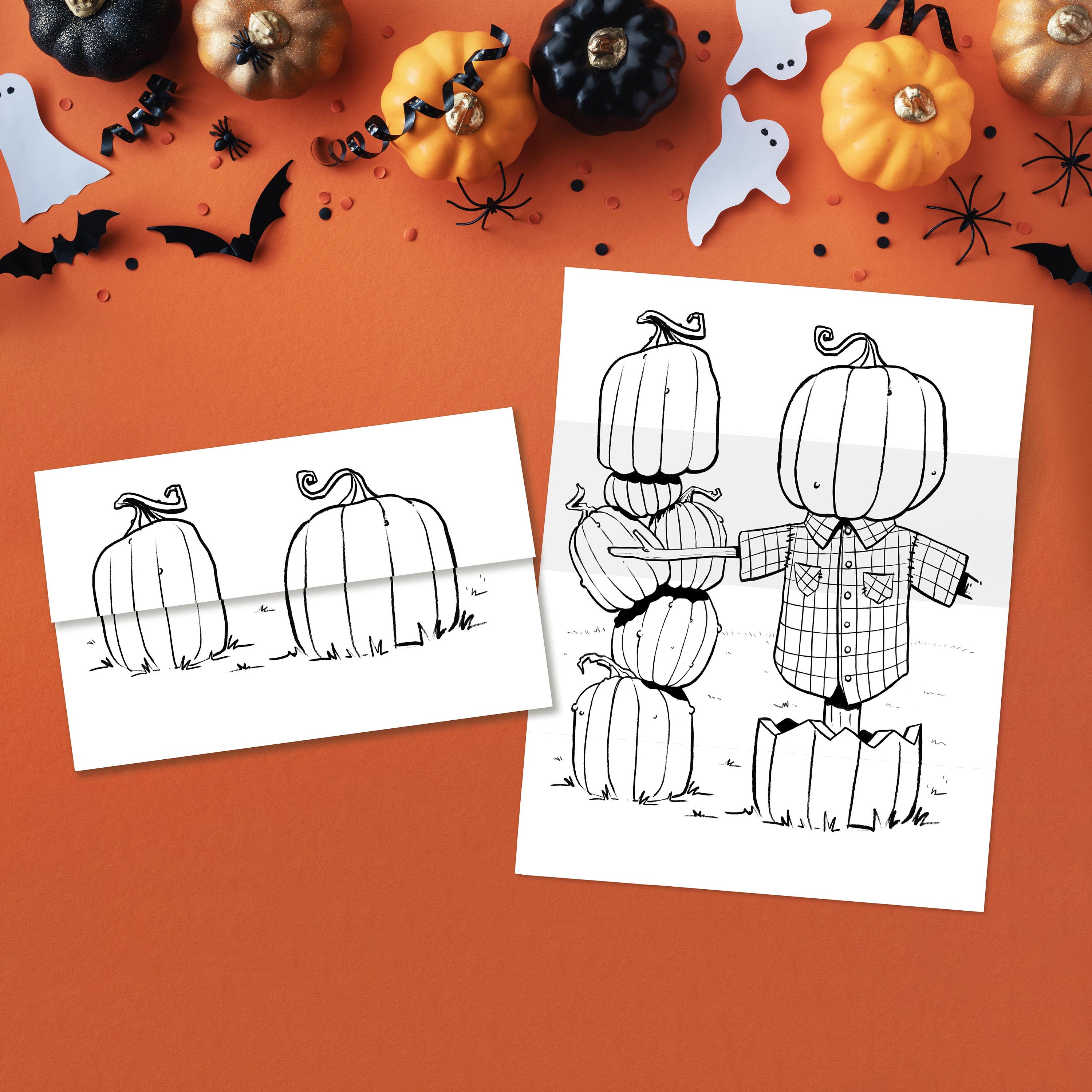 INSTANT DOWNLOAD : Pumpkin Surprise - Stacked 01 / Interactive Fold-in ...