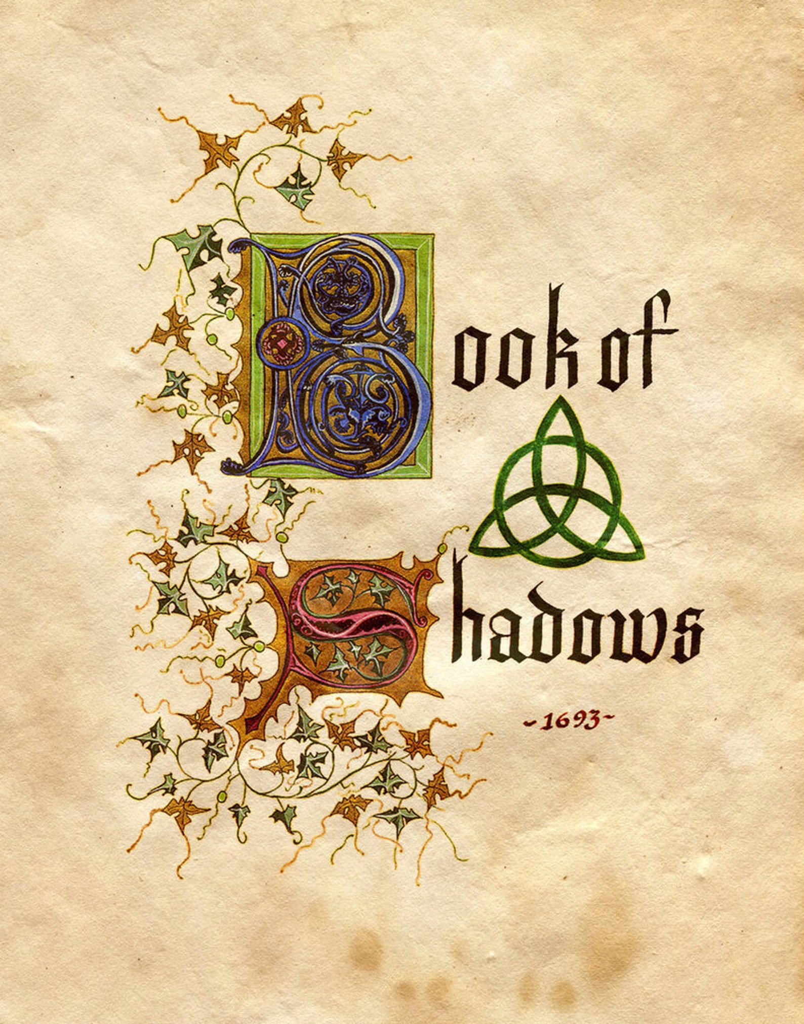 Charmed Book of Shadows Replica instant Printable Download Pages-wiccan ...