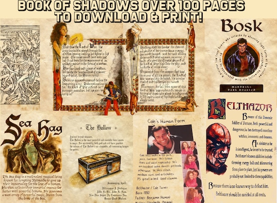 Charmed Book of Shadows Replica instant Printable Download - Etsy