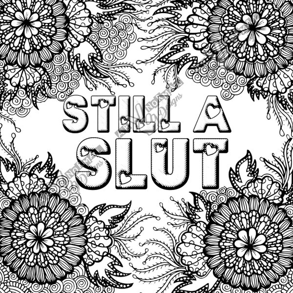 Adult Funny Coloring Sheet - Etsy