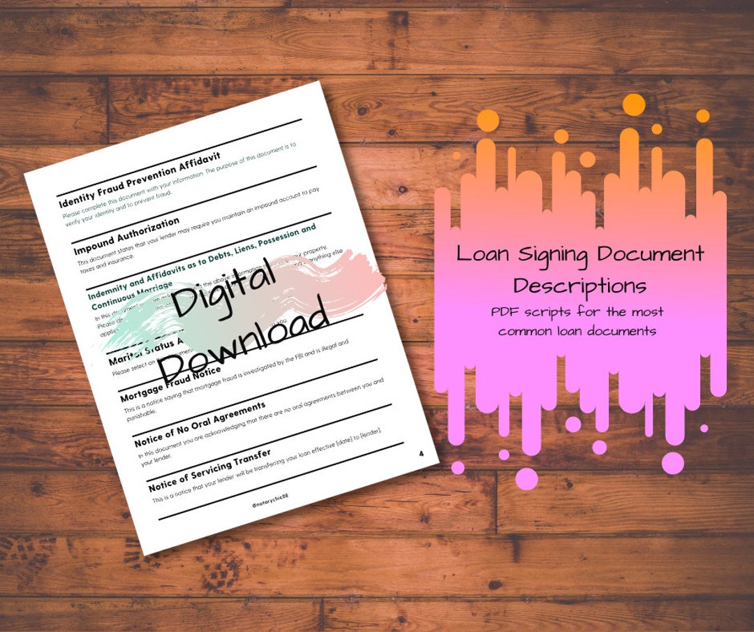 SCRIPTS to 30+ Loan Documents for Loan Signing Agents, Notaries, Notary Public, Mobile Notary ...