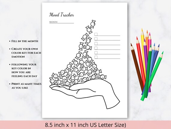Candy Mood Tracker Mood Tracker Mood Tracker Printable - Etsy