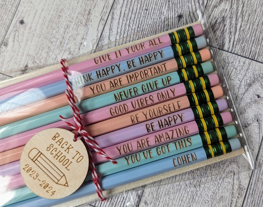 Personalized Affirmation Pencils - Encouragement Pencils - Back to ...