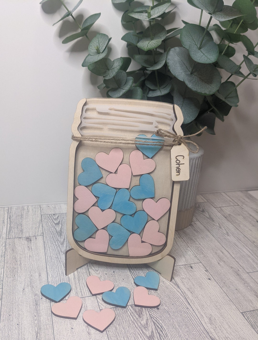 Hearts - Wood Reward Jar - Kids Reward Chart - Kids Wood Reward Jar ...