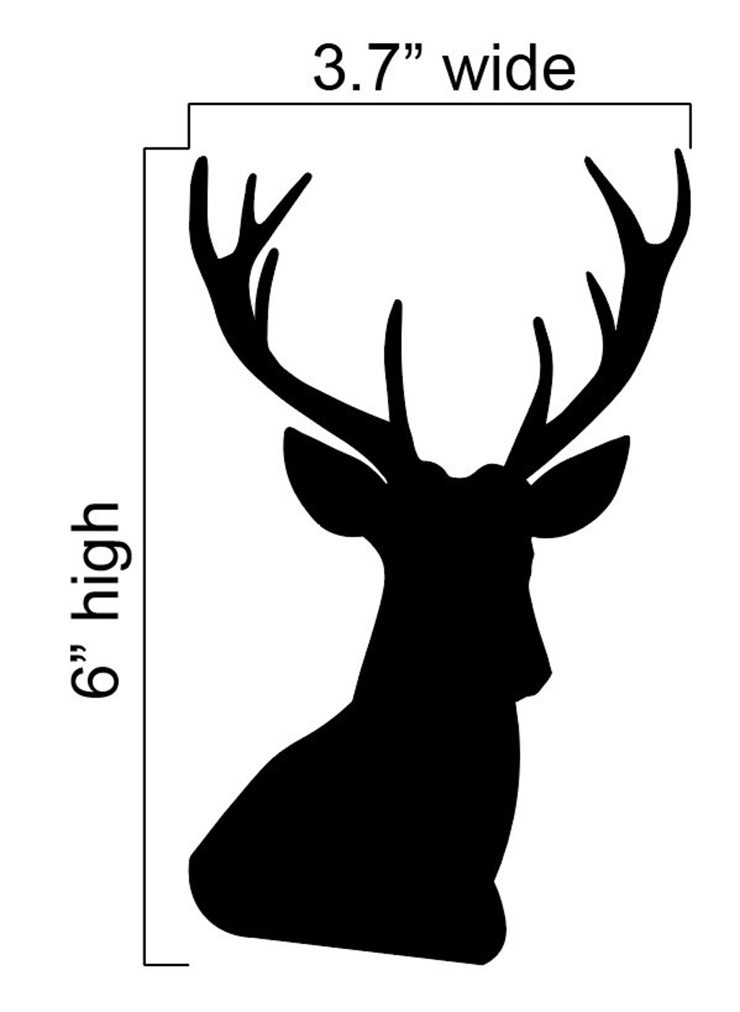 Buck Head Decal - Etsy