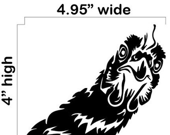 Chicken Head Decal - Etsy