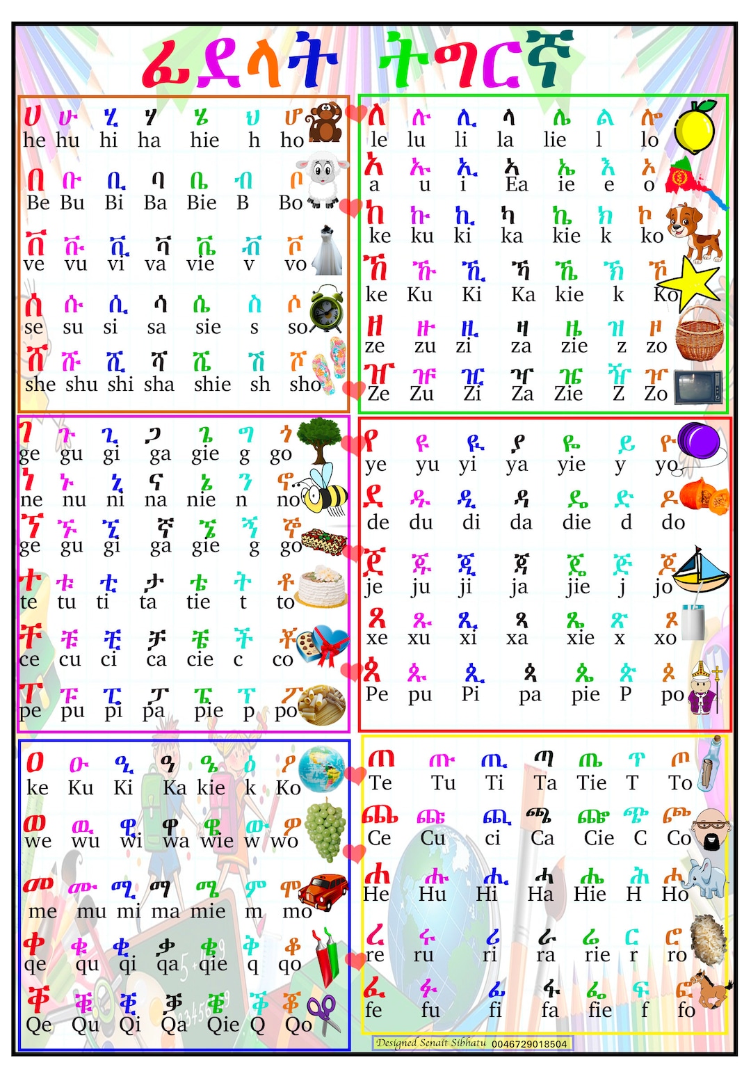 Digital Tigrinya Alphabet Poster/ Downloadable Banner - Etsy