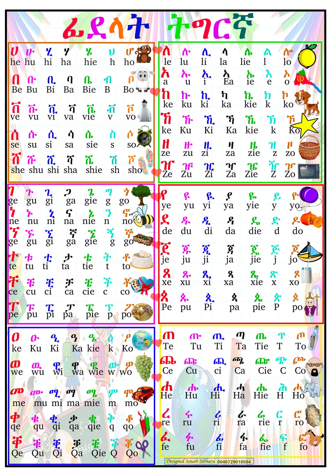Digital Tigrinya Alphabet Poster/ Downloadable Banner - Etsy