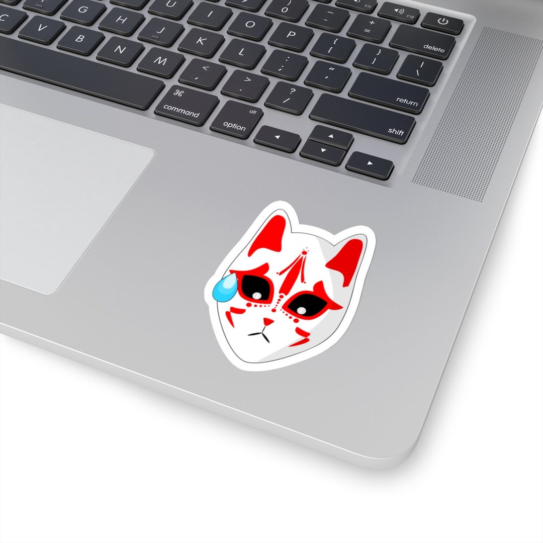 Kitsune Mask Kiss-cut Sticker, Japanese, Weeb, Anime, Manga, Otaku - Etsy