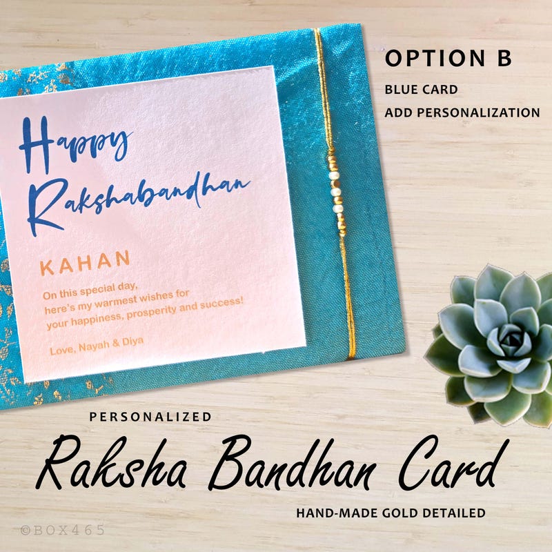 Personalized Rakhi Card - Etsy