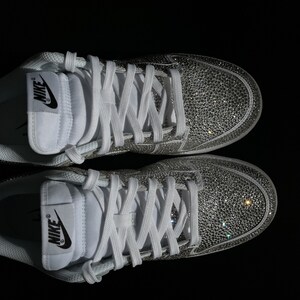 Crystallized Dunk Low "triple White" - Etsy