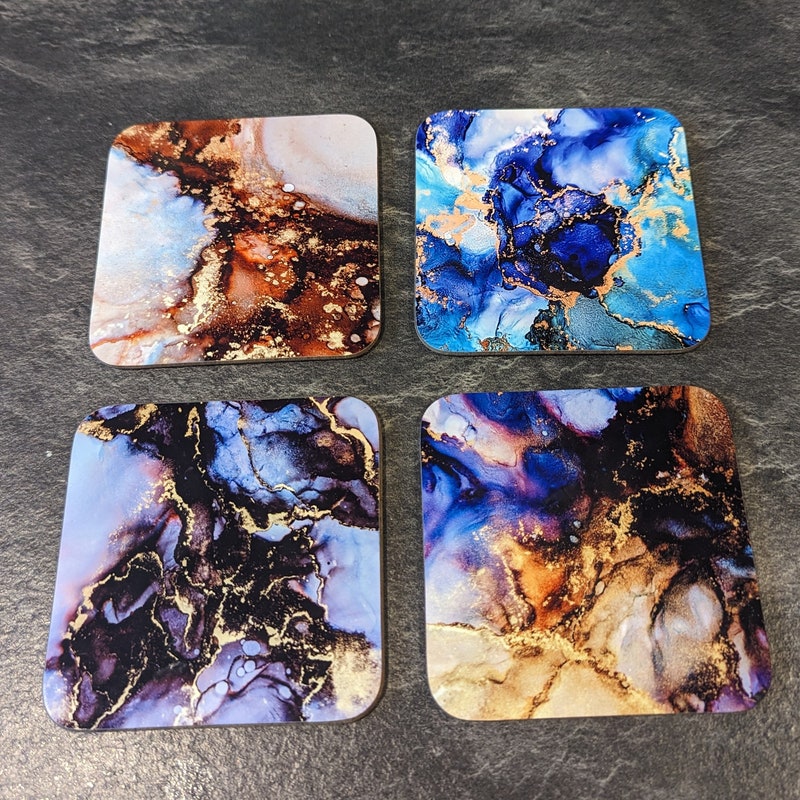 Alcohol Ink Coasters - Etsy