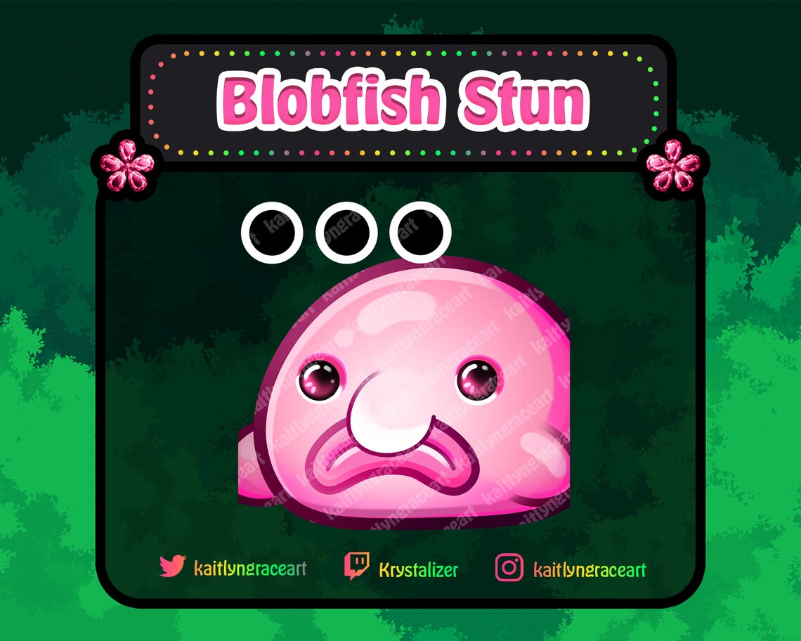 Twitch Emote Blobfish Stun / Stunned / Autocollant Discord / Emote ...
