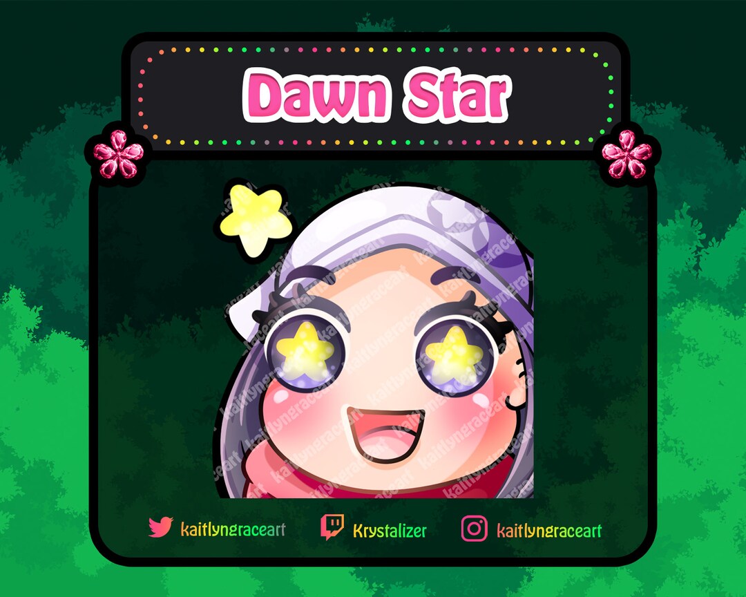Twitch Emote Dawn Stars / Happy / Pokemon / Legends Arceus / - Etsy