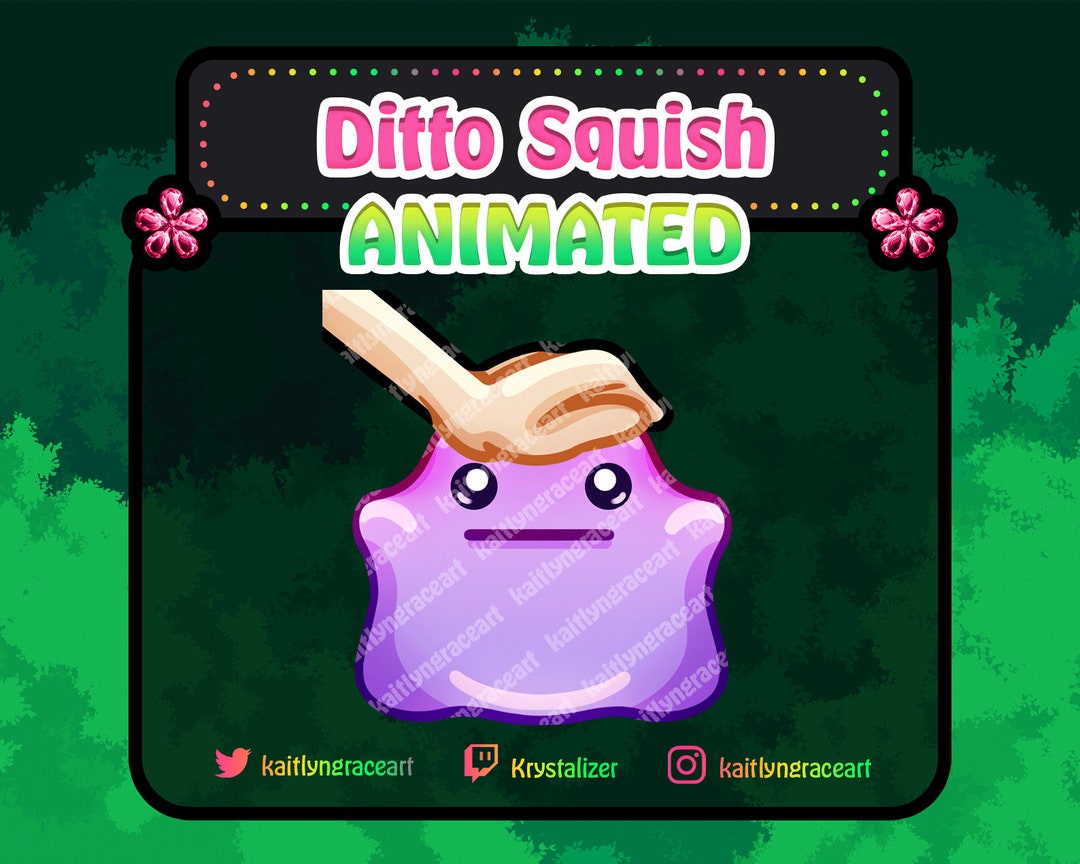 Animated Twitch Emote Ditto Squish / Pat / Pokemon / Discord Sticker ...
