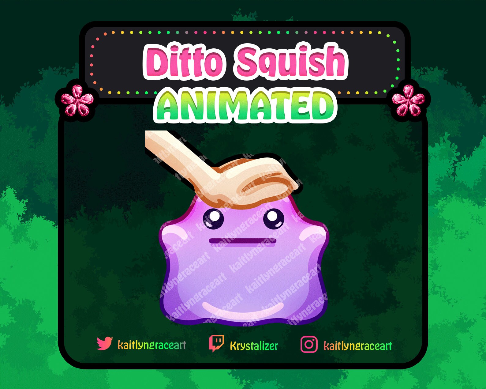 Animated Twitch Emote Ditto Squish / Pat / Pokemon / Discord Sticker ...