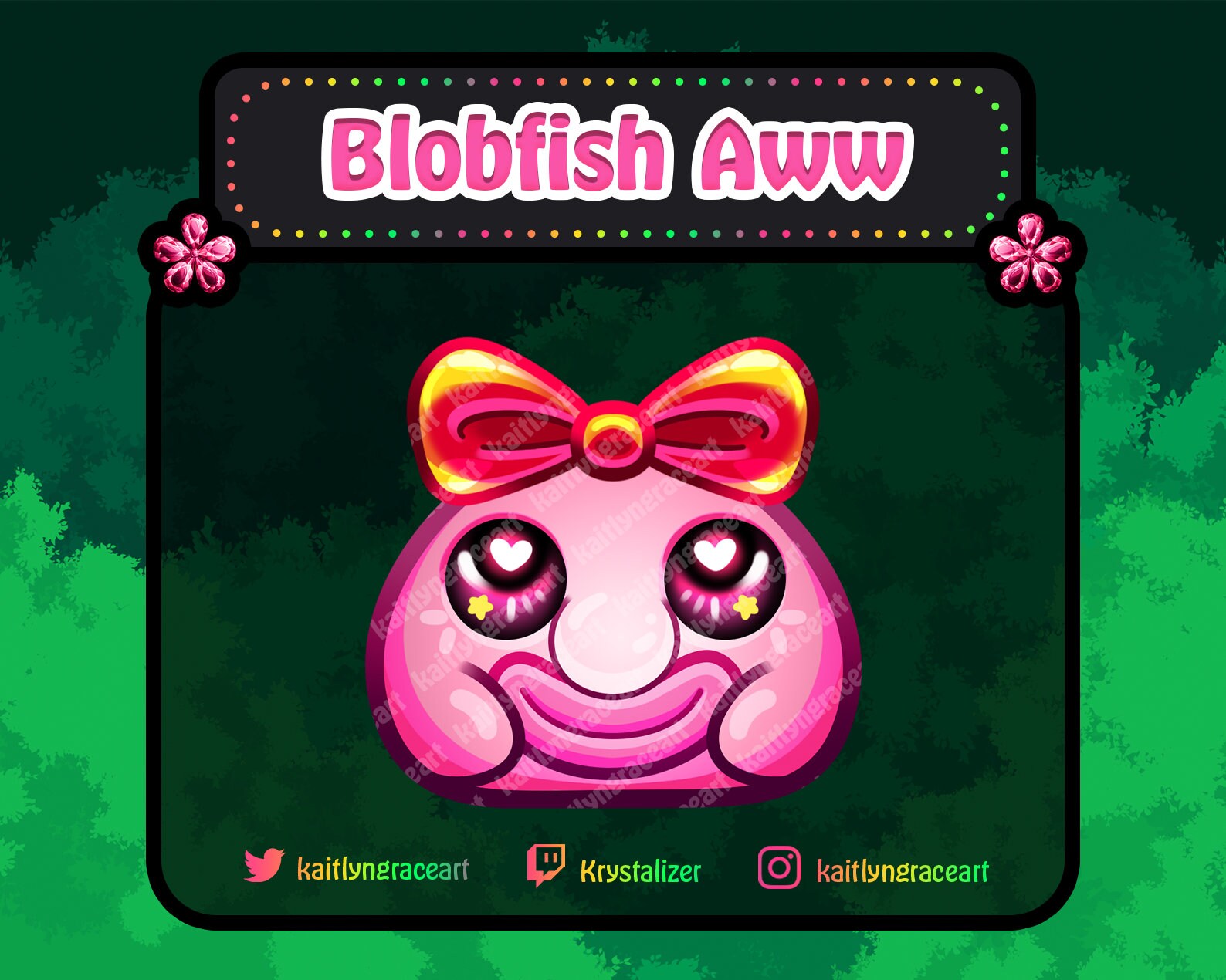 Twitch Emote Blobfish Aww / Discord Sticker / Emote / Cute / Kawaii ...