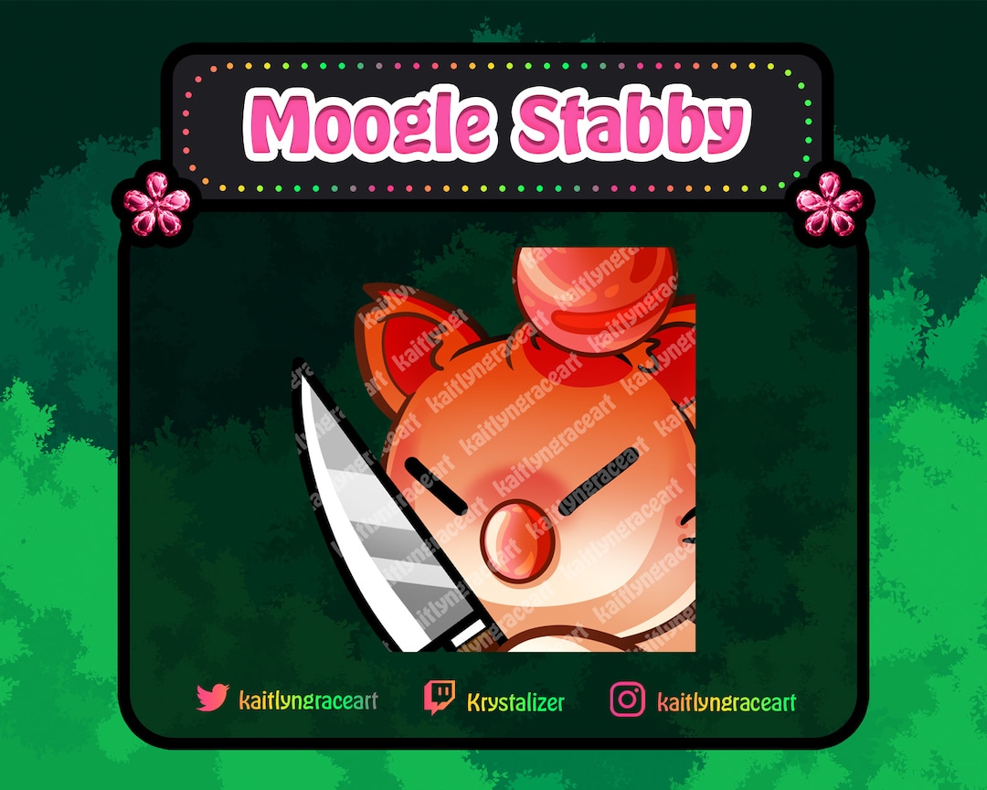 Twitch Emote Moogle Stabby / Stab / Mad / Rage / Angry / Discord ...