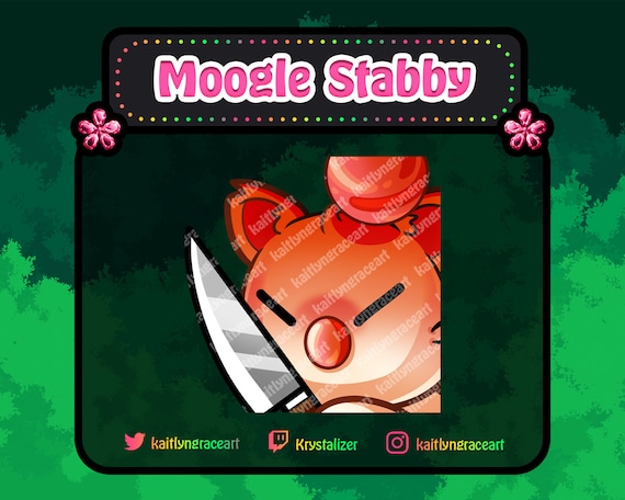Twitch Emote Moogle Stabby / Stab / Mad / Rage / Angry / - Etsy