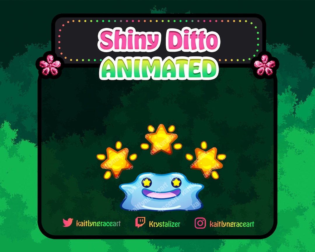 Animated Twitch Emote Shiny Ditto / Dance / Pokemon / Discord Sticker ...