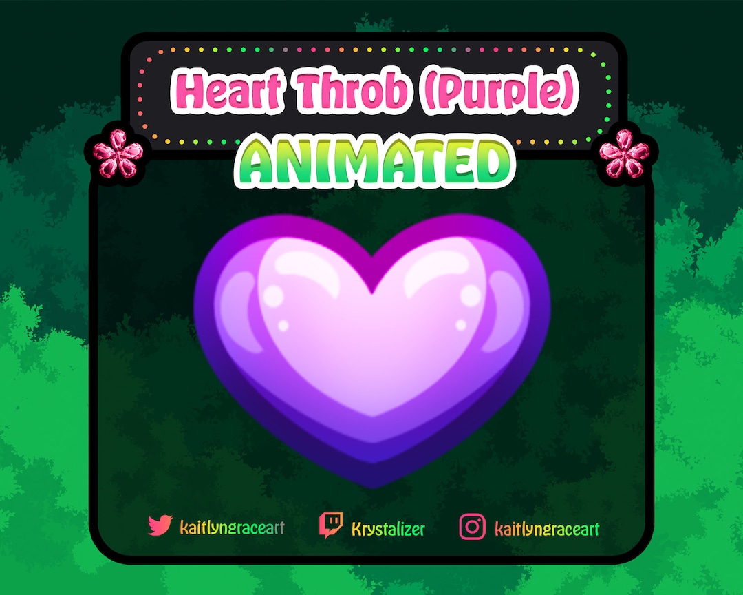 Animated Twitch Emote Purple Heart / Heart Throb / Love / Discord ...