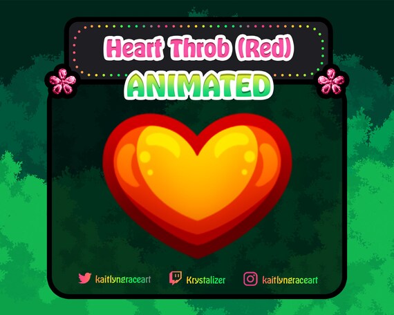 Animated Twitch Emote Red Heart / Heart Throb / Love / Discord - Etsy