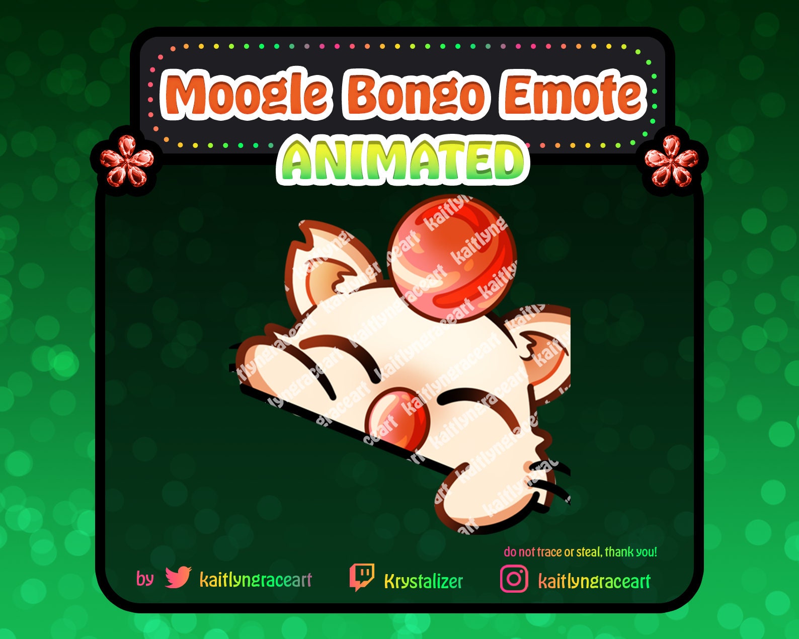 Animated Moogle Bongo Twitch Emote / Final Fantasy - Etsy