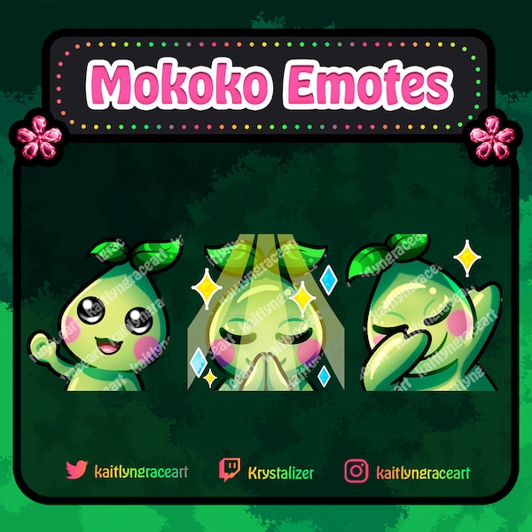 Kawaii Mokoko Emote - Etsy Finland