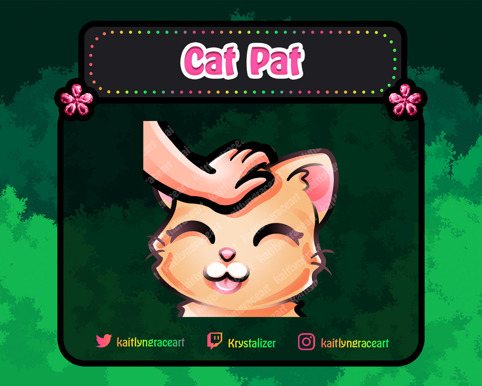 Twitch Emote Cat Pat / Patting / Discord Sticker / Emote / - Etsy Australia