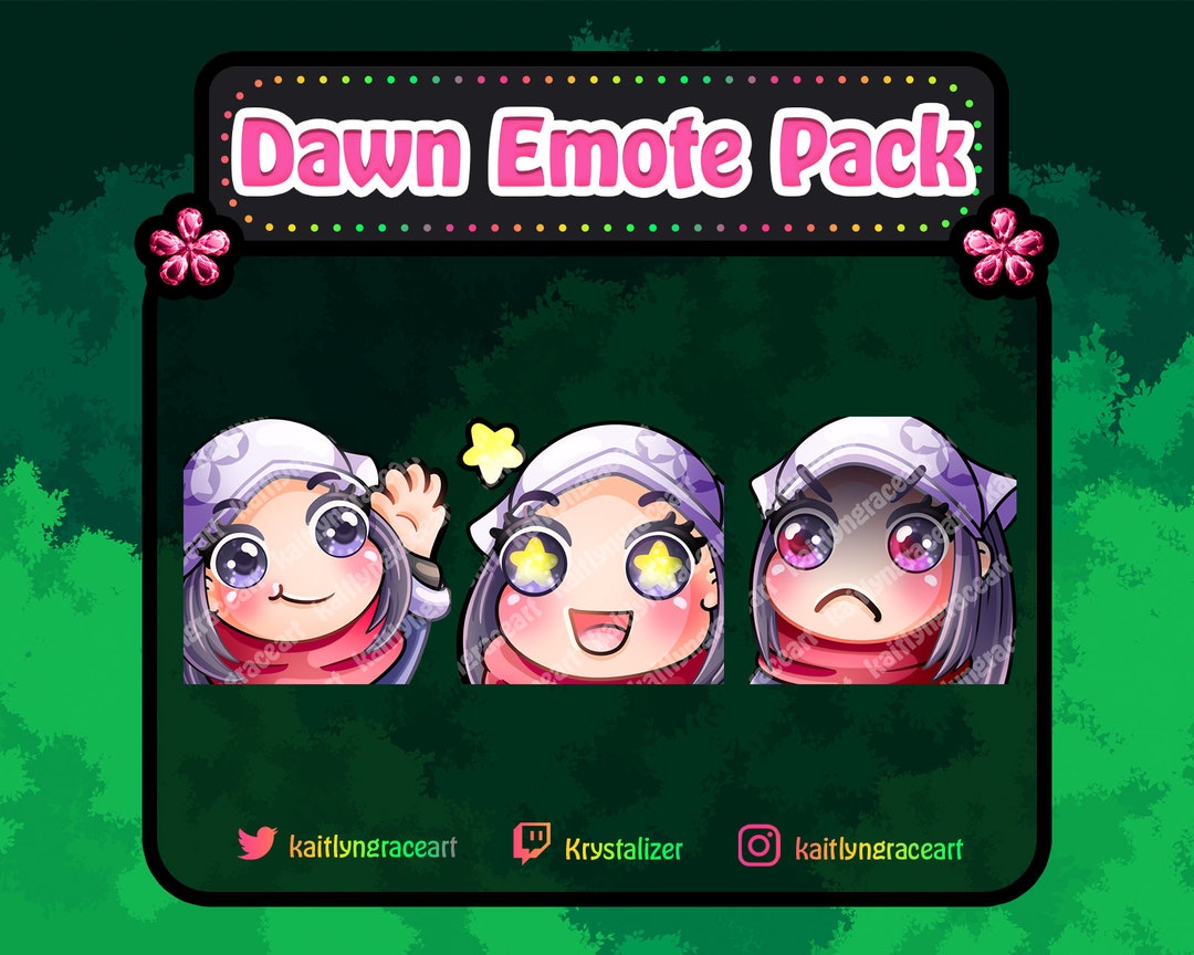 Dawn Emote Pack / Pokemon / Waving / Stars / Mad / Legends Arceus ...
