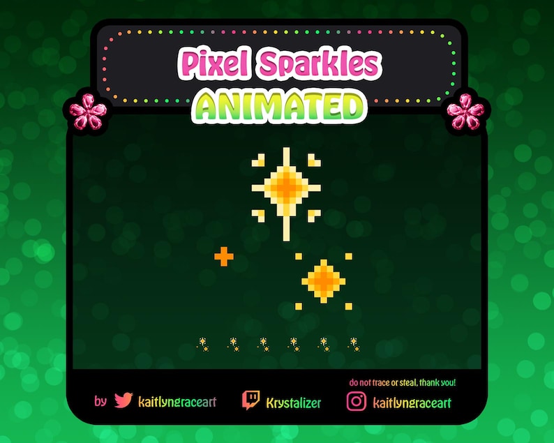 Animated Twitch Emote Sparkles / Pixel Art / Cute / Kawaii / Streamer ...