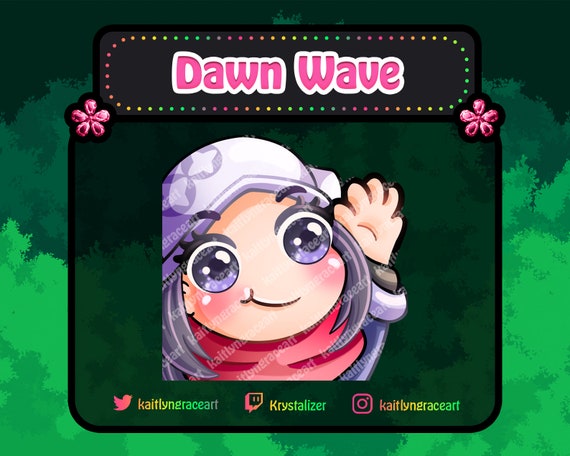 Twitch Emote Dawn Wave / Waving / Pokemon / Legends Arceus / | Etsy