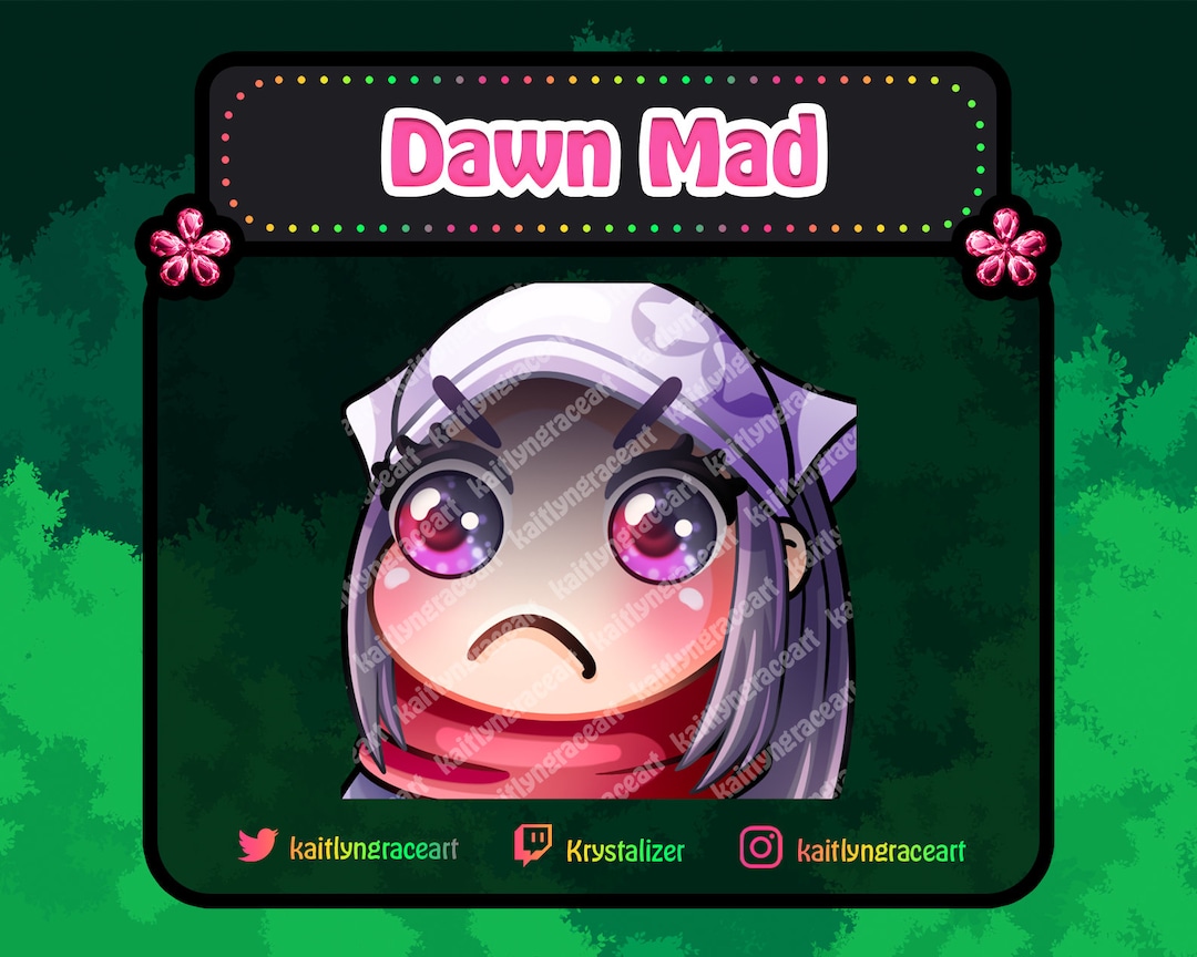 Twitch Emote Dawn Mad / Angry / Pokemon / Legends Arceus / Discord ...