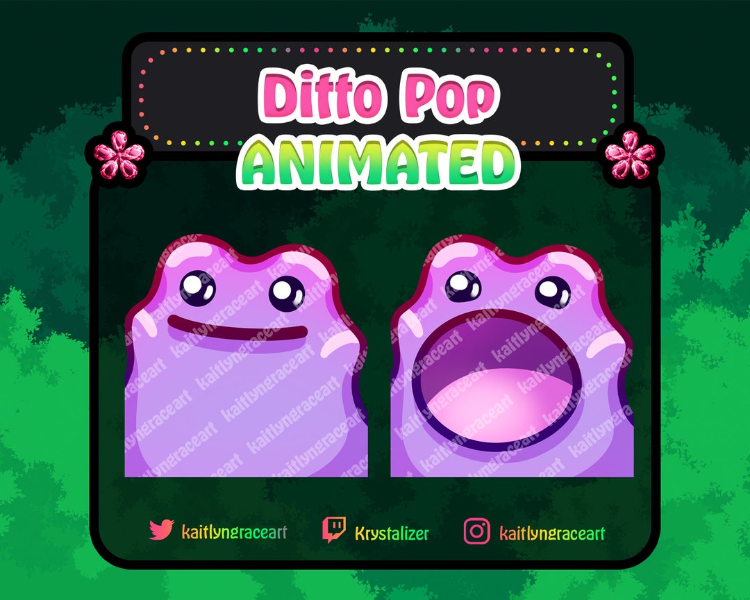 Animated Twitch Emote Ditto Pop / Pokemon / Discord Sticker / Emote ...