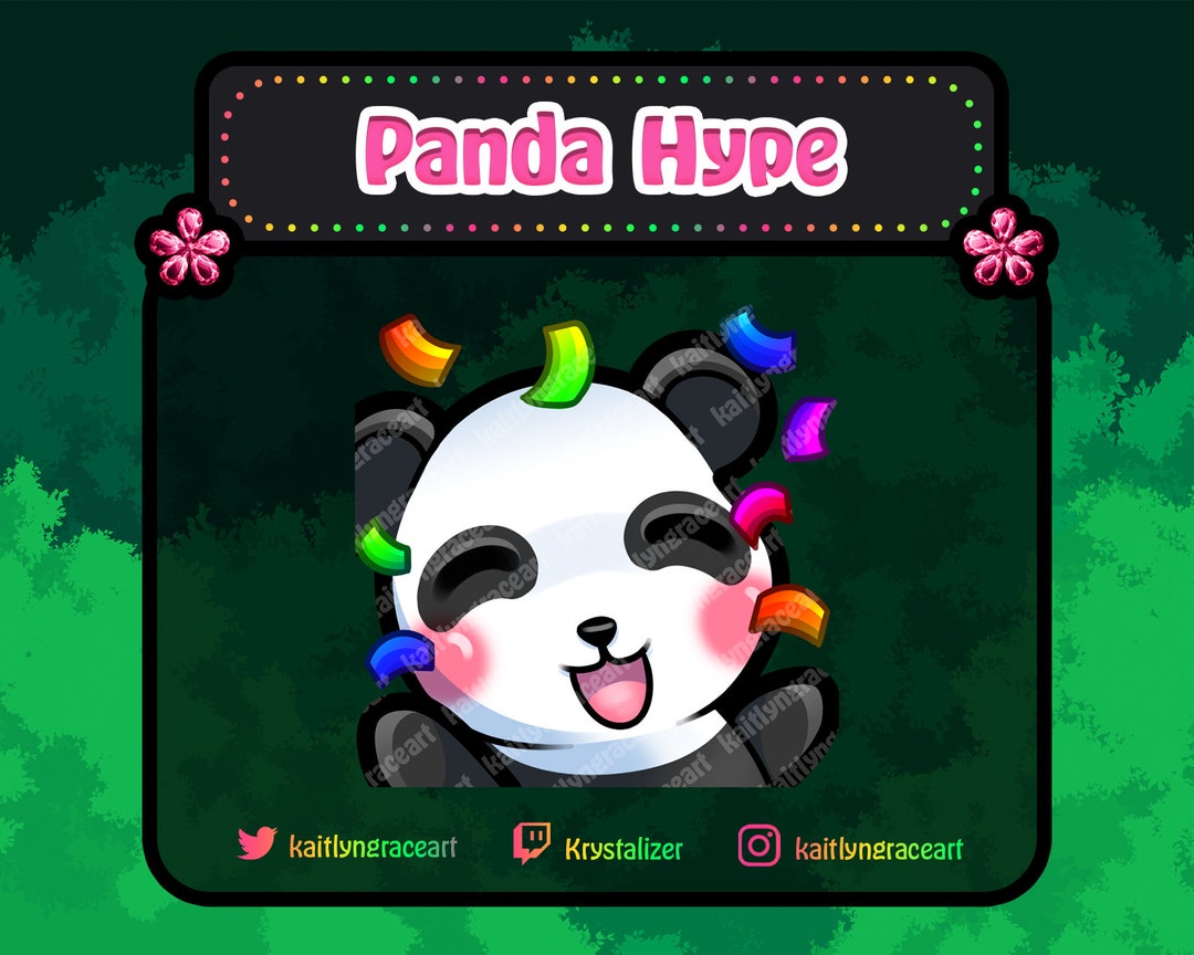 Twitch Emote Panda Hype / Cheer / Discord Sticker / Emote / Cute ...