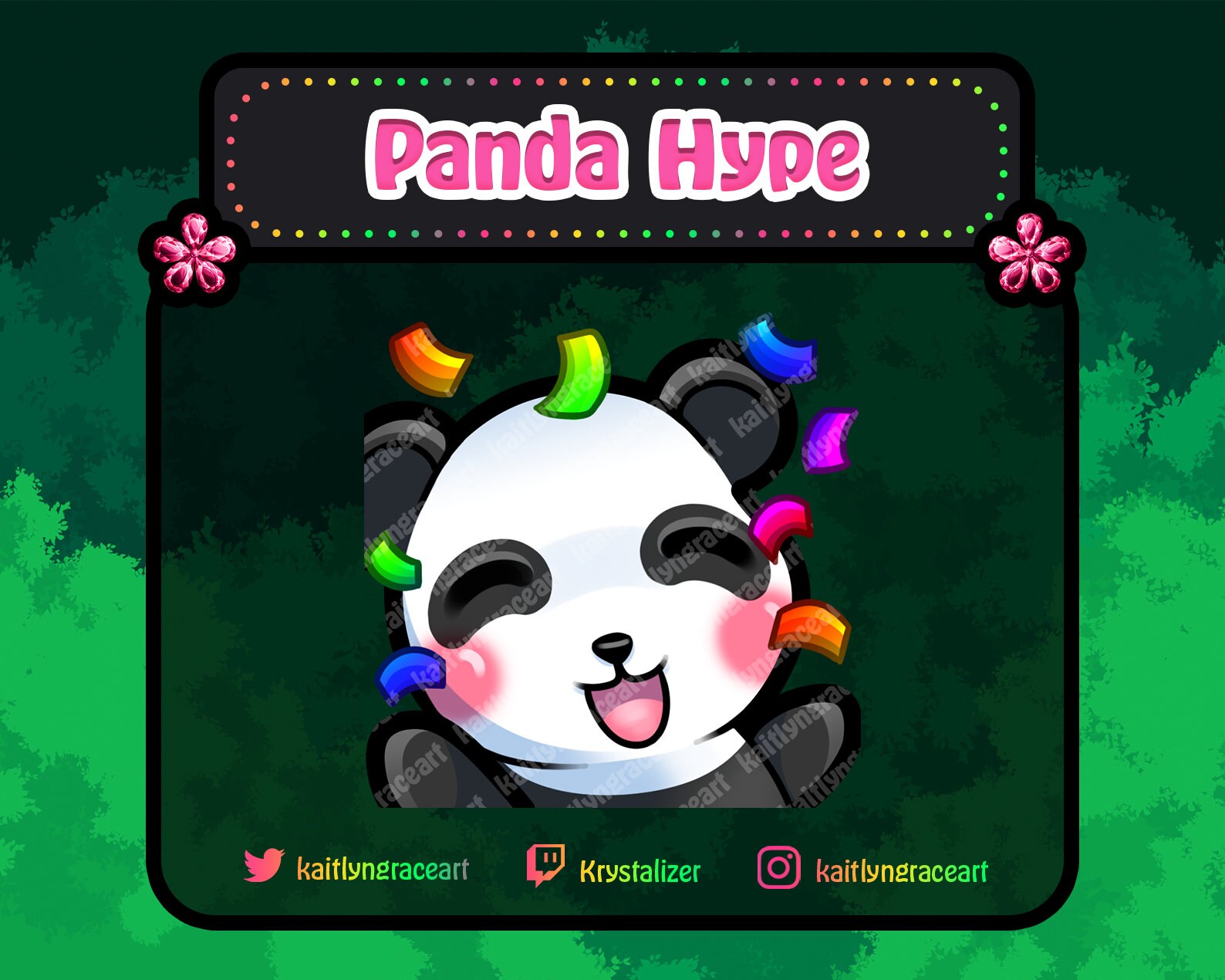 Twitch Emote Panda Hype / Cheer / Discord Sticker / Emote / Cute ...