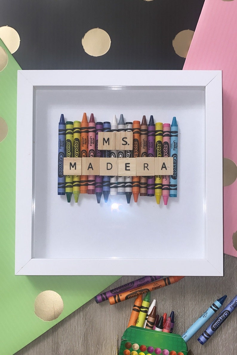 Teachers Personalized Crayon Frame - Etsy