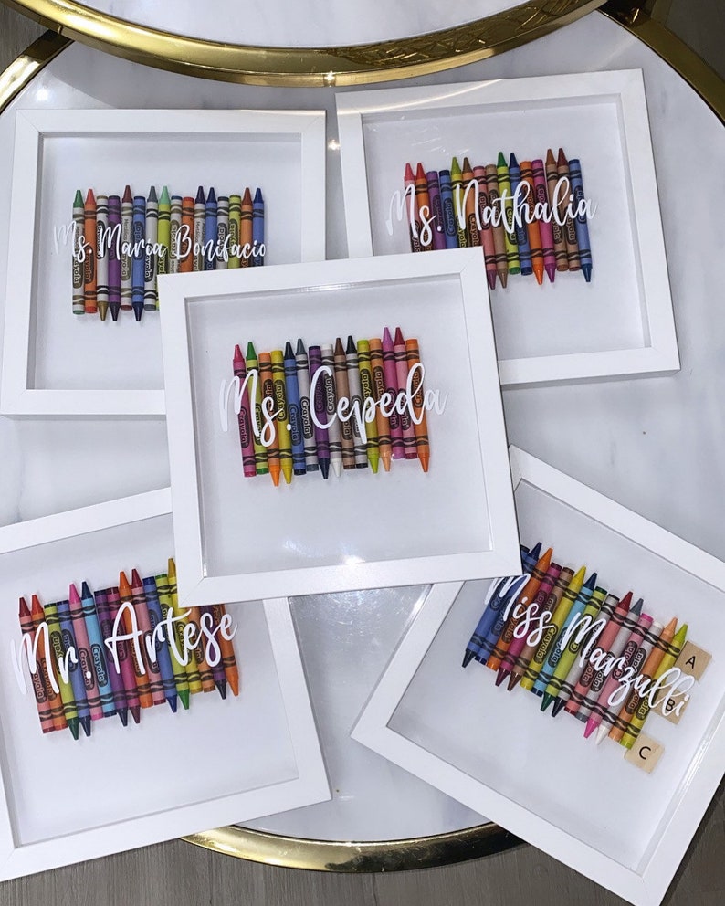 Teachers Personalized Crayon Frame - Etsy